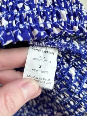 Sienna Sky | Tops | Sienna Sky Royal Blue And White Floral Vneck ...